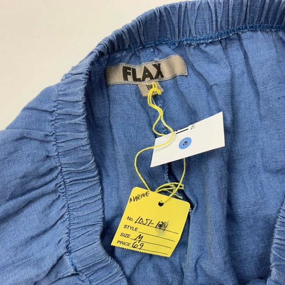 Flax | Pants & Jumpsuits | Flax Lightweight Linen Ankle Pants Elastic ...